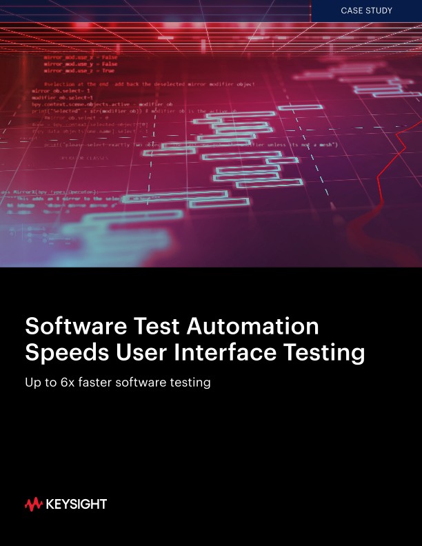 Software Test Automation Speeds User Interface Testing Pdf Asset Page Keysight
